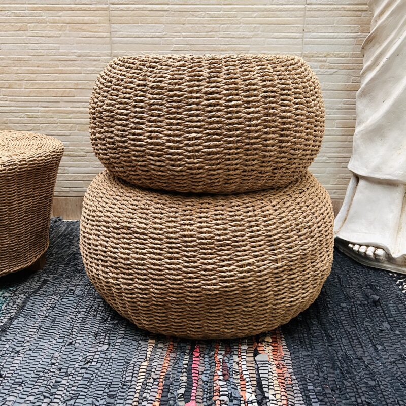 Puff Circular de Fibras Naturales 60 cm – Pushkar