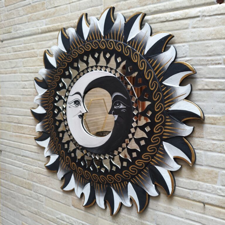 Espejo Importado De Indonesia 40 Cm Venecitas Artesanal – Pushkar